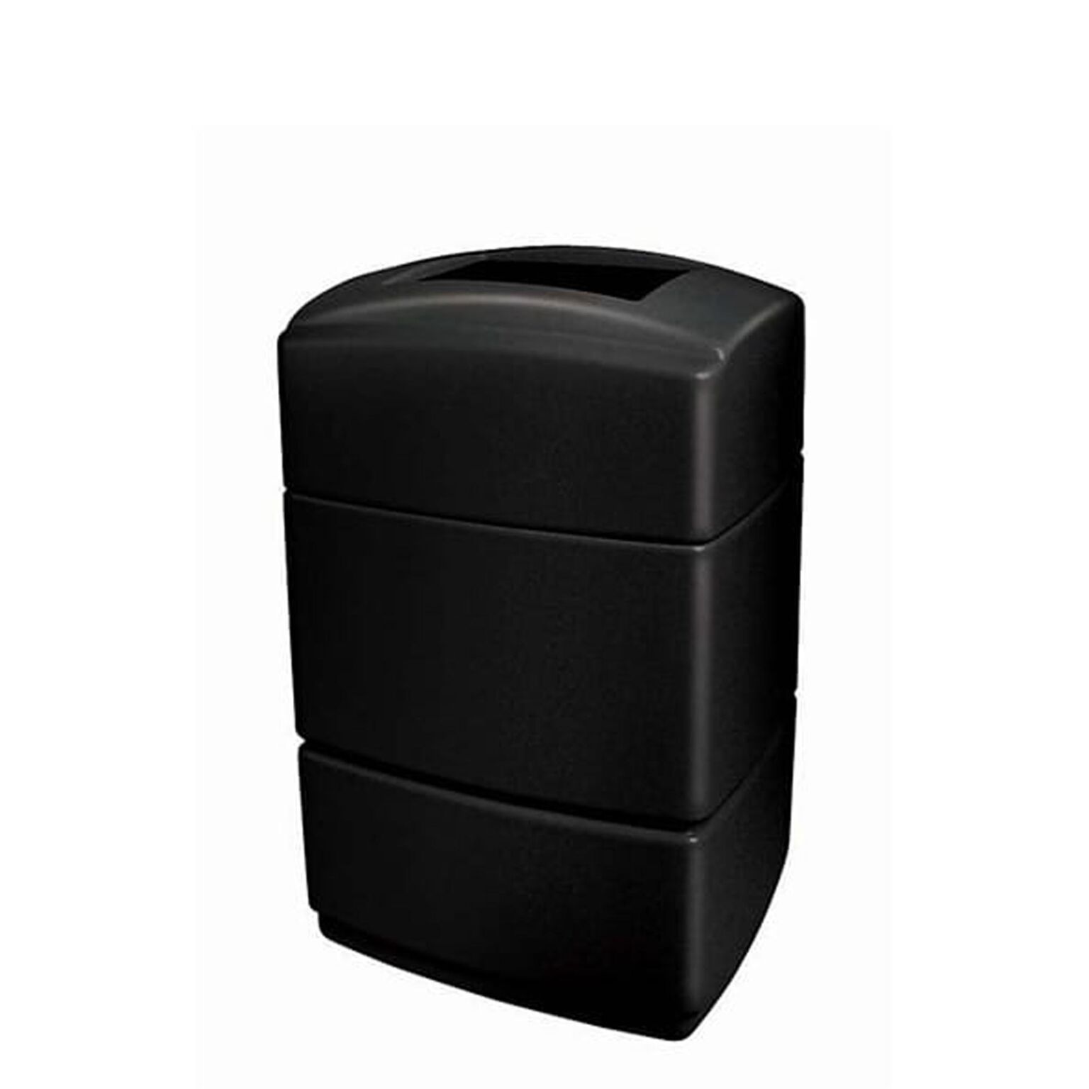 PolyTec™ Trash Container, 40-Gallon Square, Open-Top Lid | Commercial ...