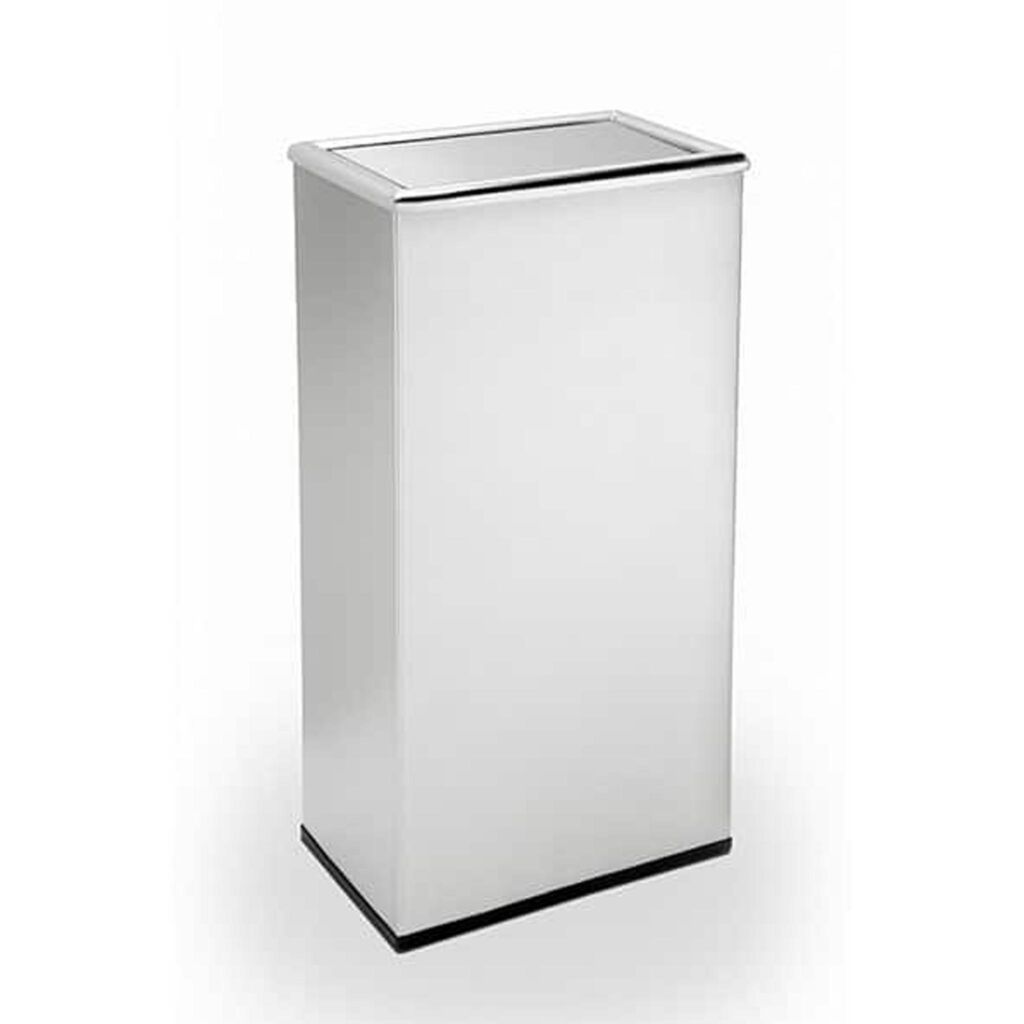 Precision Series® Trash Container, 13.5-Gallon Rectangle, Swivel Lid ...
