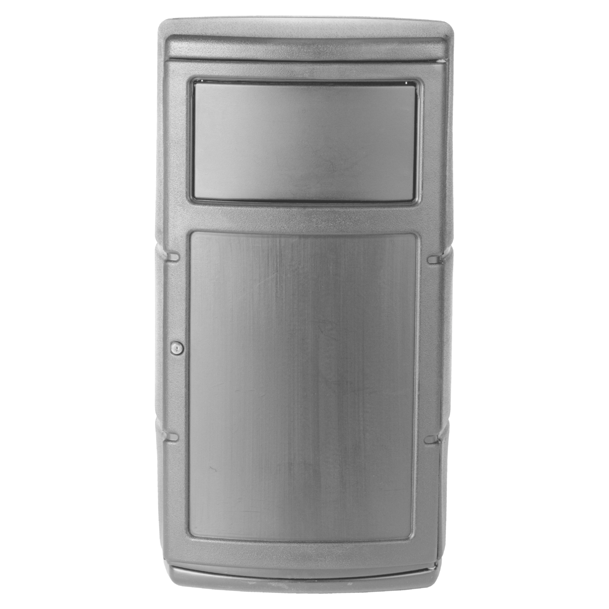 PolyTec™ Side Entry Trash Receptacle, 25-Gallon Square, Gray, Dual ...